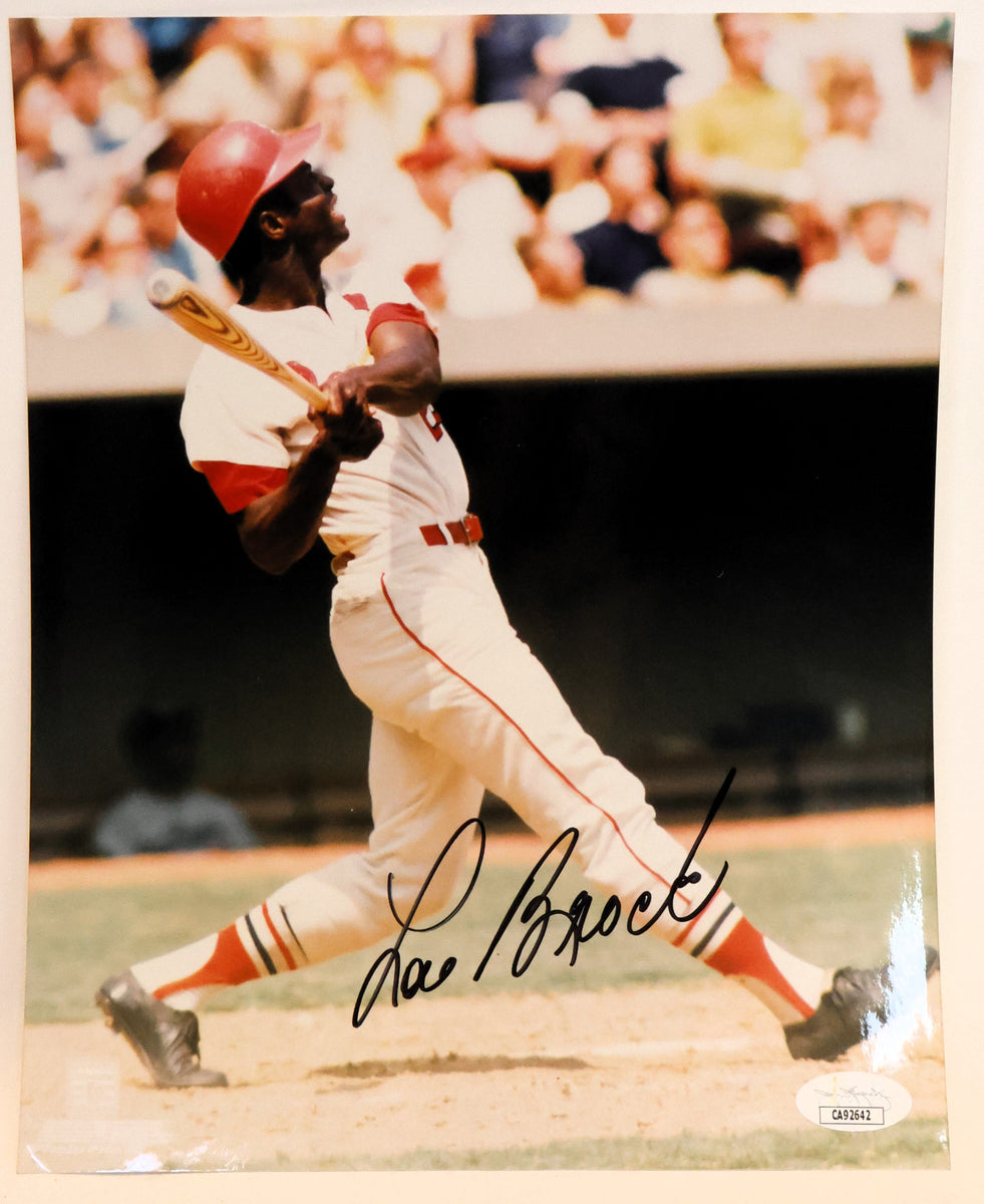 Lou Brock Autographed 8x10 Photo JSA COA – Latitude Sports Marketing