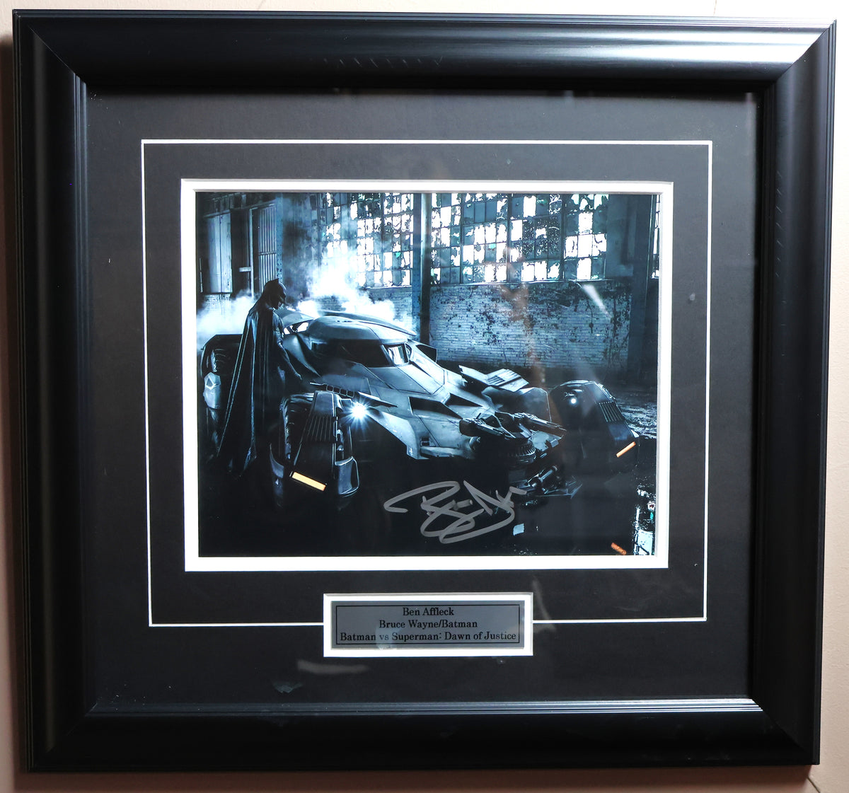 Ben Affleck Autographed Batman vs Superman Photo Framed | Dawn of ...