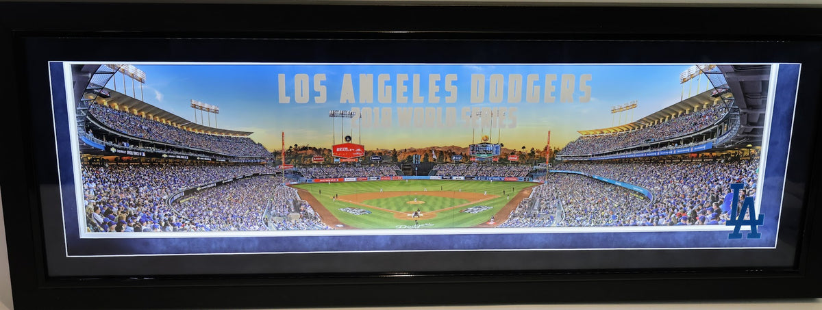 Los Angeles Dodgers "2018 World Series" Shadow Box Panoramic Lighted ...
