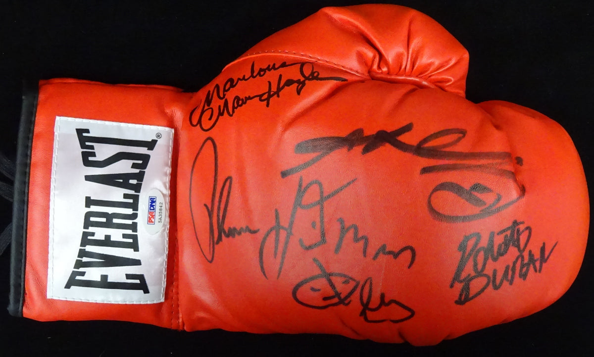 Four Kings Boxing Glove Signed Duran Hagler Hearns Leonard Authentic ...