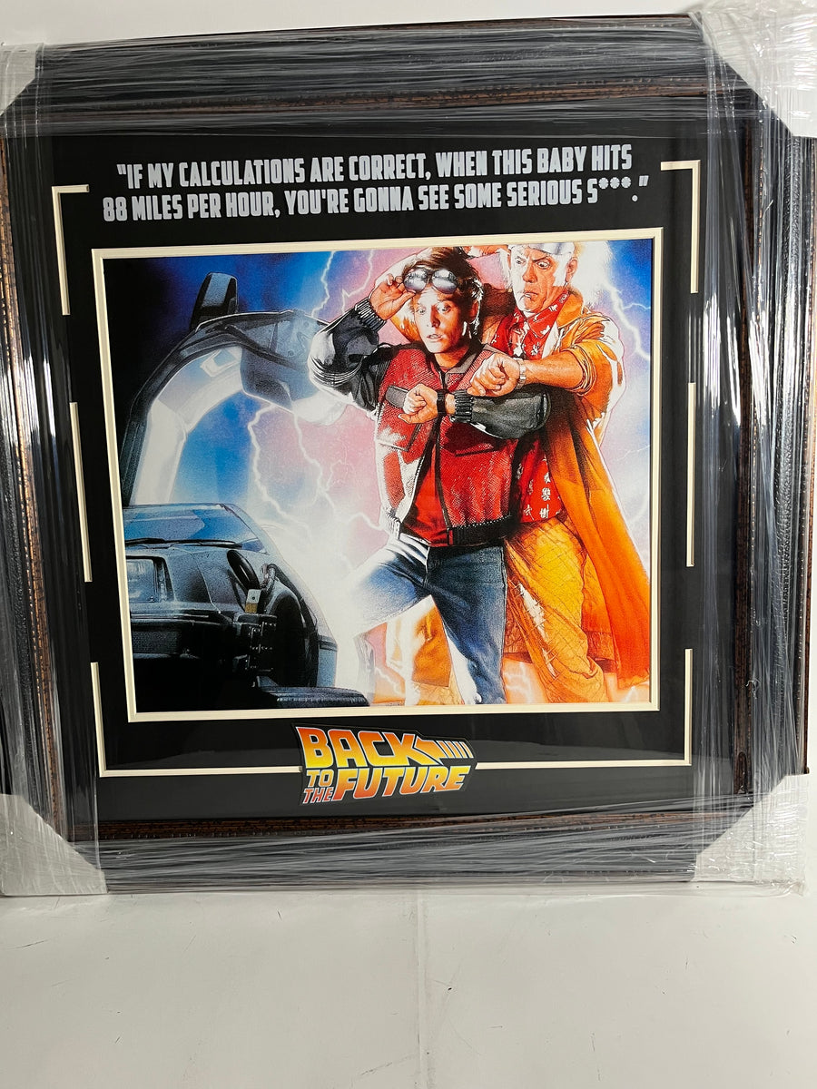 Back to the Future Collage and Quote Framed – Latitude Sports Marketing
