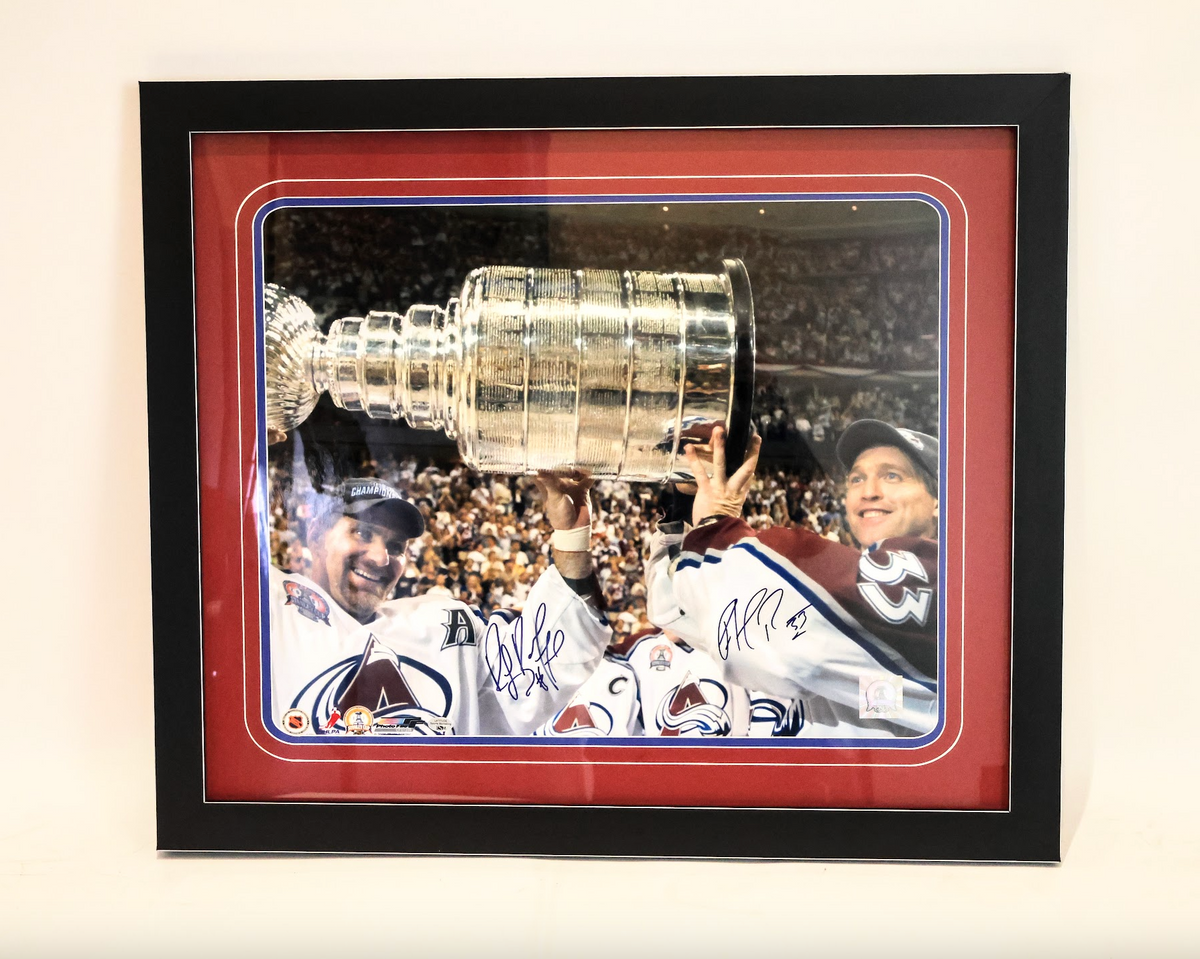 Patrick Roy & Ray Bourque Autographed 16x20 Photo with Deluxe Framing ...