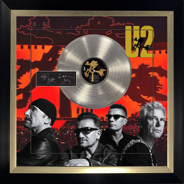 U2 Laser Engraved Signature Framed Artwork – Latitude Sports Marketing